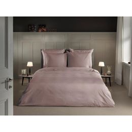 Bettw&auml;sche &raquo;Banda&laquo; 3 hochwertiges Mako-Satin, Streifen Satin, Bettw&auml;sche ab 135x200 cm. rosa Mako-Satin, Obermaterial: 100% Baumwolle B/L: 200cm x 