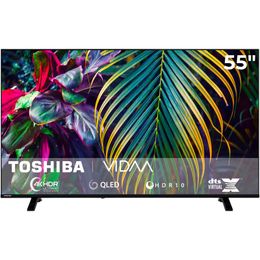 Toshiba LED-Fernseher &raquo;55QV1563DDW&laquo; 139 cm/55 &prime;&prime; Smart-TV MEHR ALS NUR EIN FERNSEHER - &Uuml;ber den integrierten Triple-Tuner empfangen Sie Programme &uuml;ber Antenne