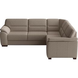 Sit & More sit&more Ecksofa &raquo;Montego L-Form, B: 256 cm, gro&szlig;e Stoffauswahl, Komfort Sitzh&ouml;he 46cm&laquo; wahlweise mit Schlaffunktion und Schubkasten beige 95% 