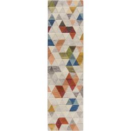FLAIR RUGS L&auml;ufer &raquo;Amari&laquo; rechteckig 10 mm H&ouml;he Wolle, Teppich, Wohnzimmer, Schlafzimmer, Esszimmer bunt Wolle B : 60cm 1 Stk., 10mm, L: 230cm