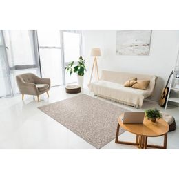 PRIMAflor-Ideen in Textil Teppich &raquo;Teppich LINO, Made in Belgium&laquo; rechteckig 10 mm H&ouml;he Wolloptik, grobe Schlinge, meliert, strapazierf&auml;hig grau 