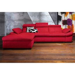 exxpo - sofa fashion Ecksofa &raquo;Salerno, Funktionssofa, Breite 280cm, hoher Sitzkomfort, L-Form&laquo; inkl. Kopf- und Armteilverstellung, wahlweise mit 
