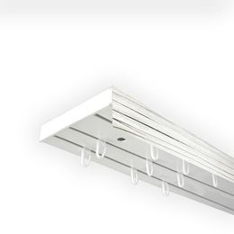 SN DECO GROUP Gardinenschiene &raquo;Vorhangschiene SH mit Blende&laquo; 3 l&auml;ufig-l&auml;ufig Fixma&szlig; wei&szlig; Kunststoff B/L: 220cm, 3 l&auml;ufig