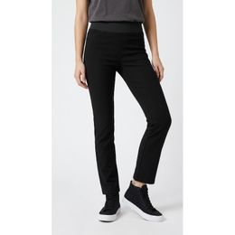 Freequent Damen Freequent Bootcuthose &raquo;FQSHANTAL&laquo; mit breitem, elastischem Bund schwarz L, N-Gr
