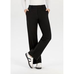 Stehmann Damen Jerseyhose &raquo;Fenja2-780&laquo; im Straight Fit, mit B&uuml;gelfalte schwarz 44, N-Gr