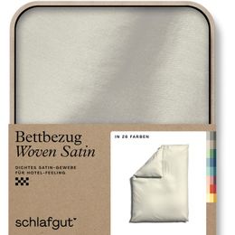 Schlafgut Bettbezug &raquo;Woven Satin&laquo; besonders dicht gewebt, Mix & Match: passender Kissenbezug erh&auml;ltlich gelb Mako-Satin, Obermaterial: 100% Baumwolle B/L: 200cm
