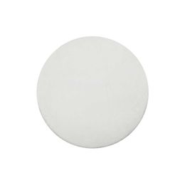Wecon home Basics Teppich &raquo;Anna&laquo; rund 25 mm H&ouml;he Hochflorteppich, getuftet, modern, einfarbig, flauschig, Wohnzimmer wei&szlig; Polyester &Oslash; 200cm 1 Stk., 