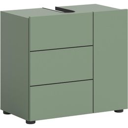 Welltime Waschbeckenunterschrank &raquo;BIEL, Breite: 60 cm, 2 T&uuml;ren, 2 F&auml;cher, Siphonausschnitt&laquo; 1 Stk. tlg. Waschbeckenunterschrank, Unterschrank, WBU, 