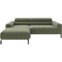 Home Affaire Ecksofa &raquo;Ecksofa, L-Form, incl. Kopfteilverstellung, Breite 223 cm&laquo; wahlweise elektrische Sitztiefenverstellung gr&uuml;n 95% Polyester, 5% 