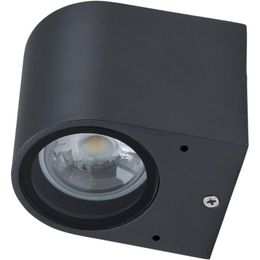 Heitronic Au&szlig;en-Wandleuchte &raquo;Abajo&laquo; GU10 1 Stk. Wandlampe, Au&szlig;enlampe grau 1, H: 8cm, 1 Stk.