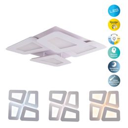N&auml;ve n&auml;ve LED Deckenleuchte &raquo;Simen&laquo; LED-Modul 1 Stk. warmwei&szlig; - kaltwei&szlig; dimmbar, CCT, Memory, Nachtlicht, Fernbedienung, L/B: 48cm, wei&szlig; 1, H: 8cm, 1 Stk.