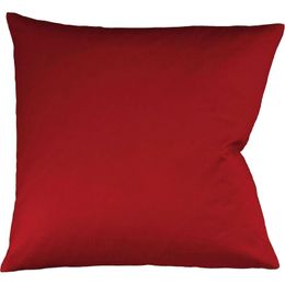 Fleuresse Kissenbez&uuml;ge &raquo;Colours&laquo; edler, b&uuml;gelfreier Interlock-Jersey aus 100% Baumwolle rot Interlock-Jersey, Obermaterial: 100% Baumwolle B/L: 80cm x
