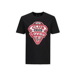 19V69 Italia T-Shirt 'Rafael Racing Club' Herren Gr&ouml;&szlig;e S blau / rot / schwarz / wei&szlig;