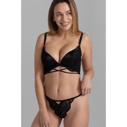 Dorina Push-up-BH &raquo;Jill (Valentine)&laquo; mit floraler Spitze, vorgeformte Cups schwarz 95, Cup C Push-up-BH