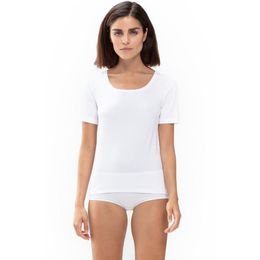 Mey Damen Kurzarmshirt &raquo;Superfine Organic&laquo; Rundhals, schmale Passform, Halbarm wei&szlig; 48
