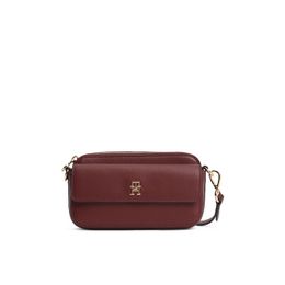 Tommy Hilfiger Damen Umh&auml;ngetasche &raquo;TH ICON CAMERA BAG&laquo; Damen Clutch, Schultertasche mit goldfarbenem TH-Logo rot B/H/T: 22cm x 12cm x 7cm