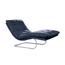 W.Schillig Relaxliege &raquo;daily dreams&laquo; in Waffelkissen-Optik, wahlweise mit Motor, silber matt, in 2 Breiten blau Longlife Xtra-Leder Z59: Glattleder 