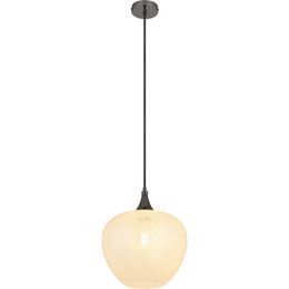 Globo LIGHTING H&auml;ngeleuchte &raquo;MAXY&laquo; E27 1 Stk. H&auml;ngelampe/Pendelleuchte/schwarz-chrom/Glas klar/Acrylkristalle 1 Stk.