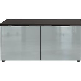 Germania Schuhschrank &raquo;/ Schuhbank Oakland&laquo; 97x47x40cm, T&uuml;rd&auml;mpfung, verstellbare B&ouml;den,Glasfront, Made in Germany grau Graphit, B/H/T: 97cm x 47cm x 