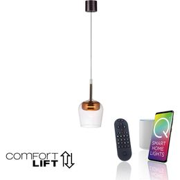Neuhaus Q SMART HOME LIGHTS LED Pendelleuchte &raquo;Q-KON&laquo; LED-Board 1 Stk. warmwei&szlig; - kaltwei&szlig; rosa 1, &Oslash; 21cm, 1 Stk.