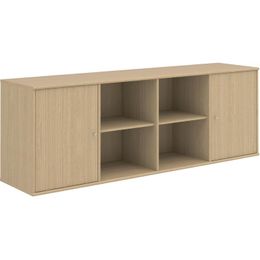 Sideboard &raquo;Mistral, Hochwertig Schrank, h&auml;ngend/stehend montierbar&laquo; mit zwei T&uuml;ren, B: 177 cm, anpassungsbar Designm&ouml;bel wei&szlig; B/H/T: 177cm x 61cm x 