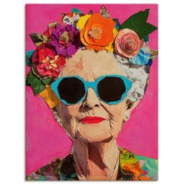 Artland Wandbild &raquo;Wild und fabelhaft, Frau mit Blumenkranz&laquo; Bilder von Frauen 1 Stk. tlg. als Alubild, Leinwandbild, Poster, Wandaufkleber in verschied. 