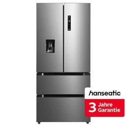 Hanseatic French Door &raquo;HFD18983CWDI&laquo; 190 cm hoch 83 cm breit silber Wasserspender