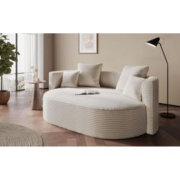 LeGer Home by Lena Gercke 2,5-Sitzer &raquo;ISALIE Cord, rundes Loungesofa, mit Kissen, perfekt gepolstert&laquo; moderne Stoffe, mit 4 Zierkissen, extra gro&szlig;e 