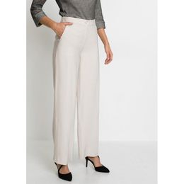 bonprix Damen bonprix Stoffhose &raquo;Leichte Marlenehose mit Viskose&laquo; Marlenehose, Loose Fit, weites Bein, femininer Stil 46, N-Gr