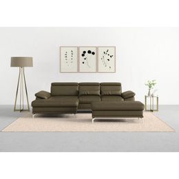 Sit & More sit&more Ecksofa &raquo;Cabrio L-Form, B: 295 cm, mit Sitztiefen-, Arm- & Kopfteilverstellung&laquo; 2 Nierenkissen, Federkern, optional Schlaffunktion und 