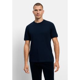 OLYMP Herren T-Shirt "OLYMP Casual Wirk, T-Shirt", blau, Gr. XXXL, 70% Baumwolle, 30% Wolle, Shirts