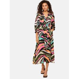 Love & Roses Blusenkleid Damen Gr&ouml;&szlig;e 44 jade / orange / pink / schwarz Sommerkleid