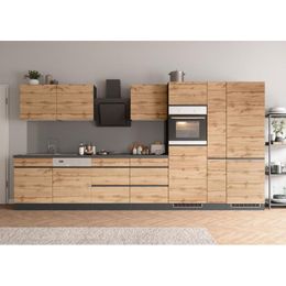 KOCHSTATION K&uuml;chenzeile &raquo;KS-Riesa&laquo; Stellbreite 390 cm, ohne E-Ger&auml;te braun B/H/T: 390cm x 200cm x 60cm, ohne E-Ger&auml;te
