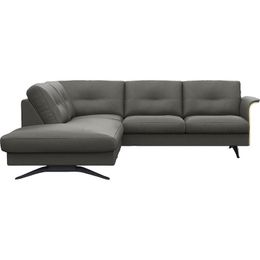 FLEXLUX Ecksofa &raquo;Glow, super bequem durch hochwertigem Sitzaufbau mit Federkern, L-Form&laquo; Modernes skandinavisches Design grau 100% Echteder B/H/T: 