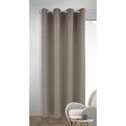 HOMING Vorhang &raquo;Mia&laquo; &Ouml;sen 1 Stk. tlg. Fertigschal braun Polyester 245cm, &Ouml;sen, 140cm