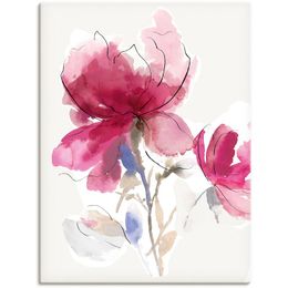 Artland Wandbild &raquo;Rosige Bl&uuml;te I.&laquo; Blumenbilder 1 Stk. tlg. als Alubild, Leinwandbild, Poster in verschied. Gr&ouml;&szlig;en pink B/H/T: 50cm x 70cm, Leinwandbild 