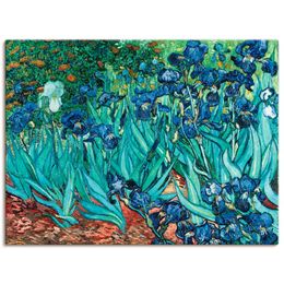 Artland Leinwandbild &raquo;Iris (Schwertlilien). 1889&laquo; Blumen 1 Stk. tlg. auf Holzrahmen gespannt blau Leinwand B/H/T: 80cm x 60cm, Leinwandbild Blumen Querformat,