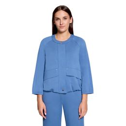 Betty Barclay Damen Jackenblazer "Damen mit 3/4 Arm"blau, Gr. 48, Jersey, Obermaterial: 47% Modal, 47% Polyester, 6% Elasthan, Blazer