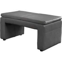 exxpo - sofa fashion Hockerbank &raquo;Cortado&laquo; hohe Bodenfreiheit, sch&ouml;ne Detailverarbeitung grau Samtvelours (Zusammensetzung: 100% PES) B/H/T: 101cm x 
