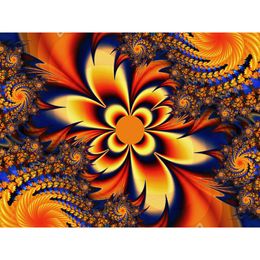 papermoon Fototapete &raquo;Abstrakte Verdrehen von Blumen&laquo; bunt Vlies B/L: 3m x 2,2m, Rollen: 1