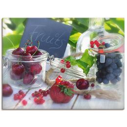 Artland Leinwandbild &raquo;Frischer Fr&uuml;chte Sommer&laquo; Lebensmittel 1 Stk. tlg. auf Holzrahmen gespannt rot Leinwand B/H/T: 60cm x 45cm, Leinwandbild Lebensmittel 