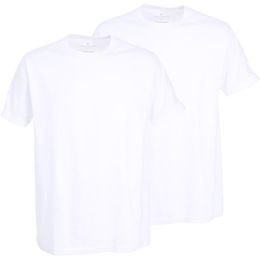 Tom Tailor Herren Tom Tailor T-Shirt &raquo;Ohio&laquo; Kurzarm, Rundhalsausschnitt, basic, locker, elastisch, Baumwollmix wei&szlig; S