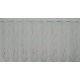 Stickereien Plauen Scheibengardine &raquo;Pescara&laquo; Stangendurchzug 1 Stk. tlg. wei&szlig; Voile, Polyester 30cm, Stangendurchzug, 95cm