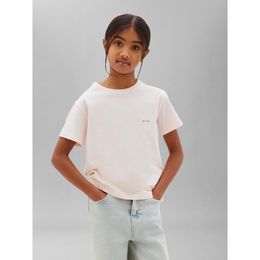 Calvin Klein Jeans M&auml;dchen T-Shirt mit gro&szlig;em R&uuml;ckendruck, reine Baumwolle, Regular Fit rosa 6 (116)