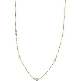 Firetti Damen Kette mit Anh&auml;nger &raquo;Schmuck Geschenk Silber 925 Halsschmuck Bicolor Solit&auml;r Herz Infinity&laquo; mit Zirkonia (synth.) gold Silber 925 (