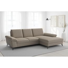Sit & More sit&more Ecksofa &raquo;Chelsea L-Form, B: 264 cm, mit Armteil-& Sitztiefenverstellung&laquo; optional Schlaffunktion und Bettkasten beige 100% Polyester B/H/T: 
