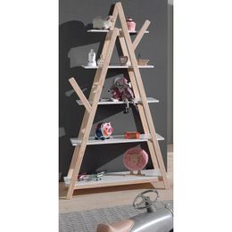 Vipack Kinderregal &raquo;Kiddy, mit 5 Fachb&ouml;den in verschieden Gr&ouml;&szlig;en&laquo; B/H/T ca. 90x169x34cm, Gestell Kiefer natur, B&ouml;den Wei&szlig; lackiert, es kann universell in 