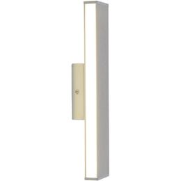 N&auml;ve n&auml;ve Wandleuchte &raquo;Dubai&laquo; LED-Modul 1 Stk. Warmwei&szlig; aus Aluminium und Kunststoff in Silber und Wei&szlig; 32 cm lang, LED integ. silber 1, H: 5,5cm, 1 Stk.