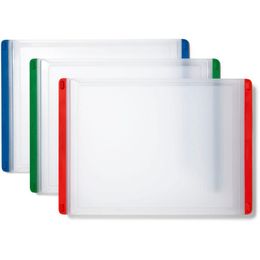 OXO Good Grips Schneidebrett 3-farbig, mit Saftrille bunt Kunststoff B/H/L: 22,8cm x 32,7cm
