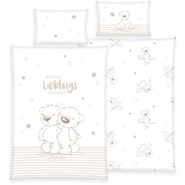 OTTO home Kinderbettw&auml;sche &raquo;Kleiner Liebling in Gr. 100x135 und 135x200 cm&laquo; 2 Stk. aus Baumwolle, mit niedlichem B&auml;renmotiv & Schriftzug, 